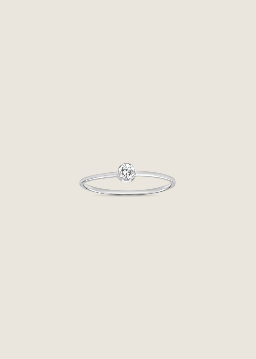 Nonna Single Round Ring Diamond – Angelica Joy Jewelry